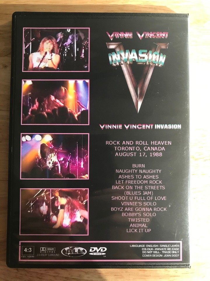 Vinnie Vincent Invasion - Invading Toronto 1988 Live DVD KISS | eBay