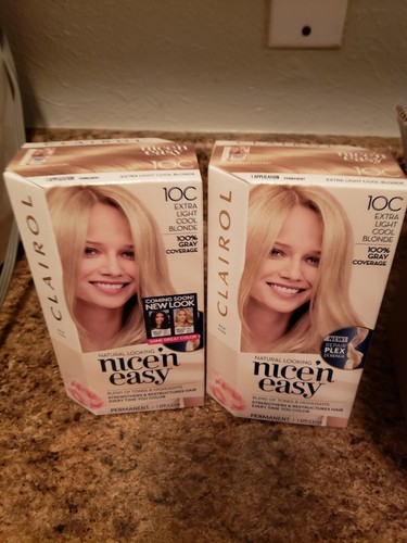 2 Clairol 'n Easy Hair Color 10c Extra Light Cool Blonde for sale ...