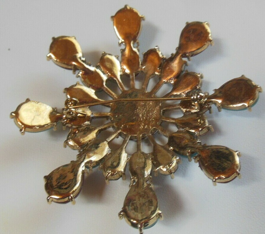Vintage Multi-color Rhinestone Brooch 2.3/4" Diameter | eBay
