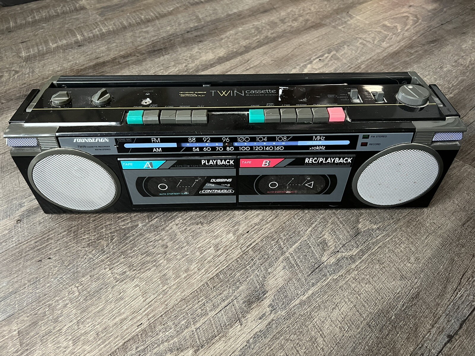 Vintage Soundesign Twin Cassette 4 Speaker Am/fm Boombox Model 4742 for ...