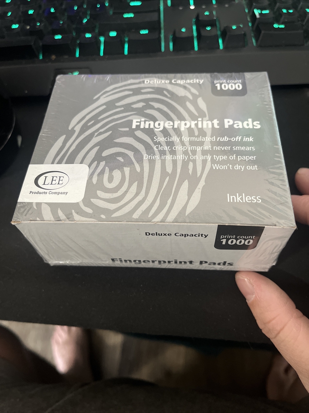 LEE Inkless Fingerprint Pad 1.75” X 2.25” Black Dozen 03127 | eBay