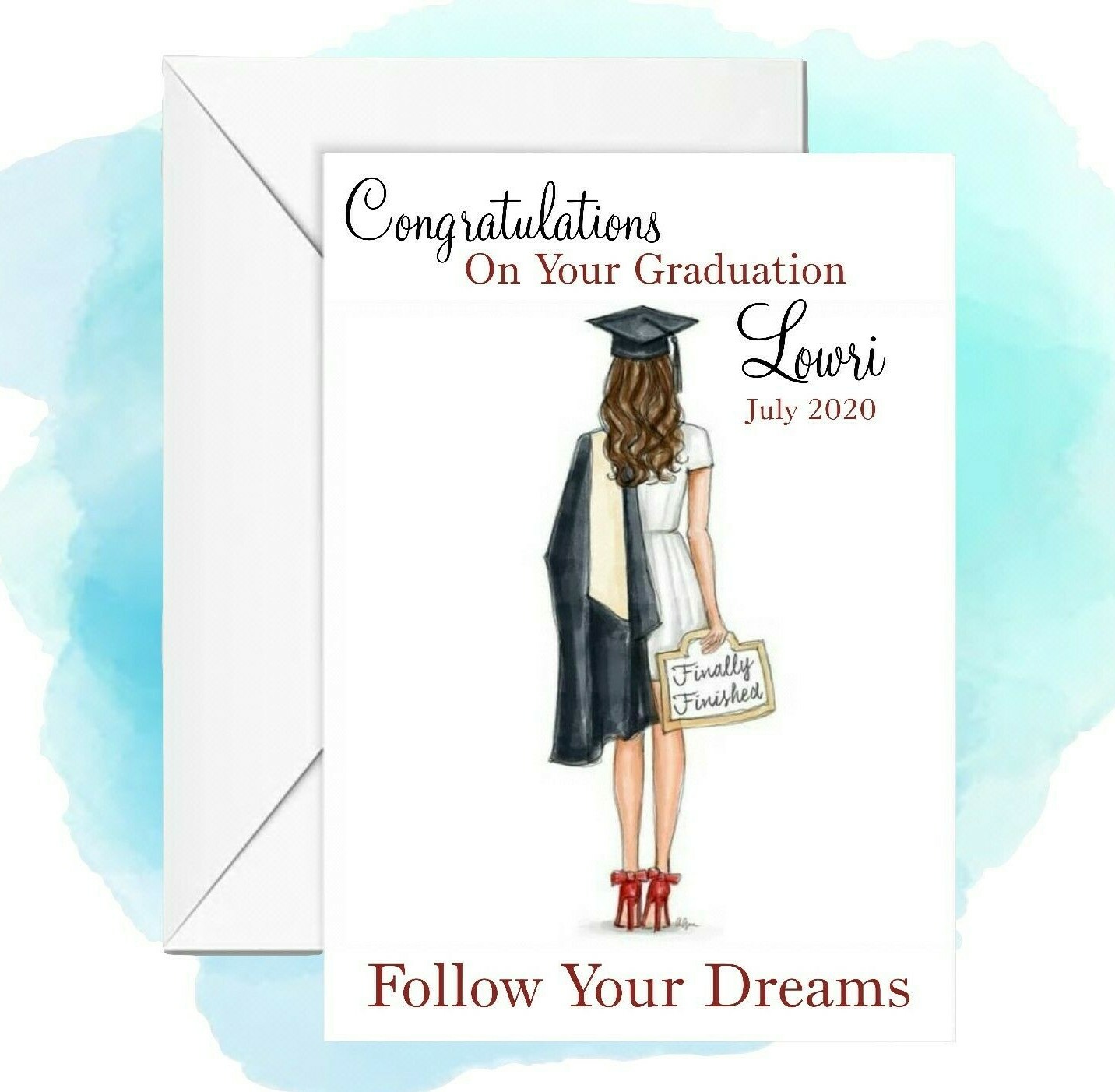 Personalised Graduation card Girls Congratulations On Your Graduation ...
