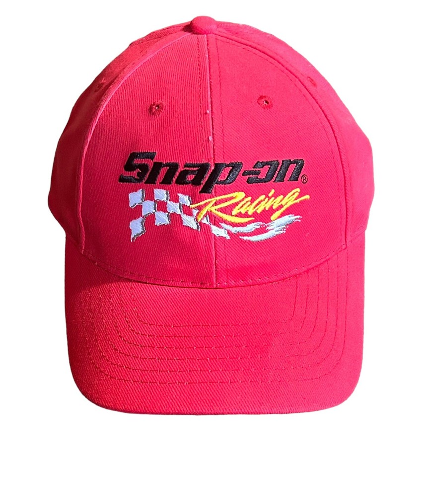Snap-On Racing Embroidered Logo Baseball Cap Hat Red Adjustable Strap ...