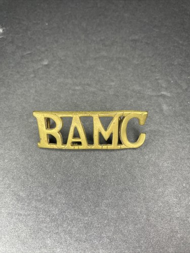 British RAMC Royal Army Medical Corps Shoulder Title Badge | eBay