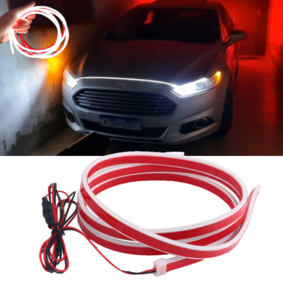 59 Car Led Drl Hood Strip Light Engine Cover Headlight Daytime