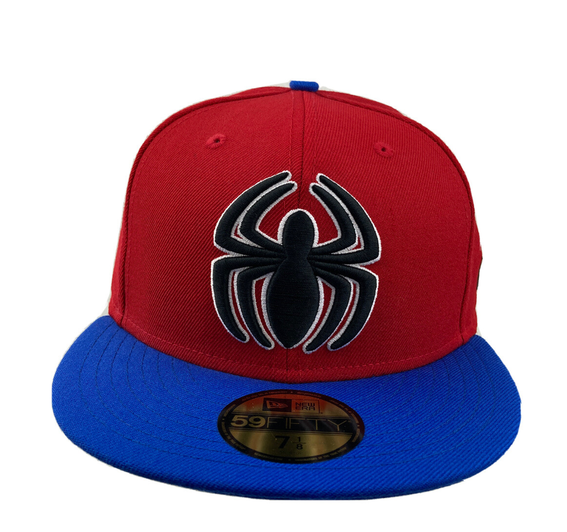 New Era Spider-man Marvel 59fifty Fitted MLB Cap hat Red Blue | eBay