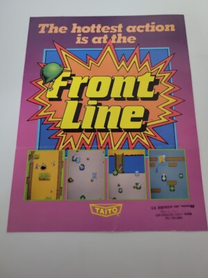 FLYERS TAITO=FRONT LINE Arcade Video Game advertisement original see ...