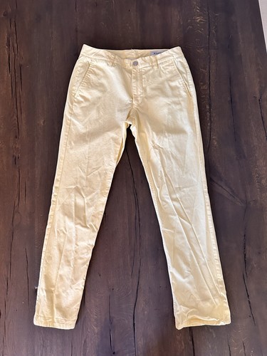 Bonobos Pants Men Washed Chinos Slim Straight 31x30 YELLOW | eBay