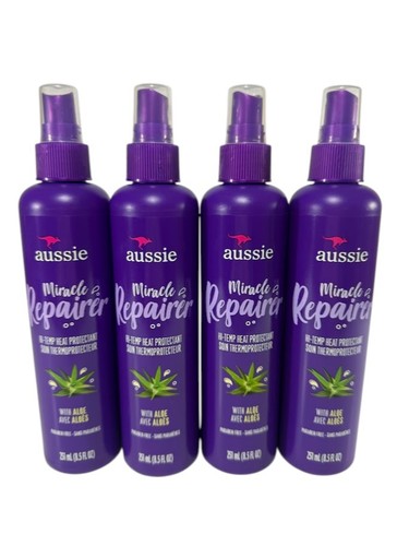 Aussie Miracle Repairer High Temp Heat Protectant Spray with Aloe, Lot ...