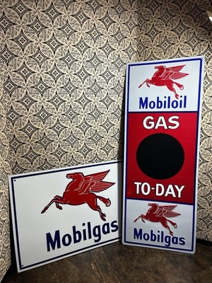 Mobil Oil Metal Signs Lot Of 2. Reproduction Of Original VTG Metal ...
