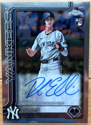 DUKE ELLIS AUTO Rookie Card Topps Chrome 25 New York Yankees | eBay