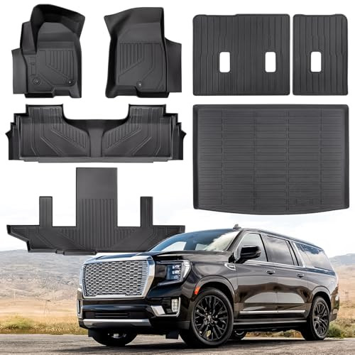 Car Floor Mat for Suburban Yukon XL: TPE Rubber Front Rear Backrest ...
