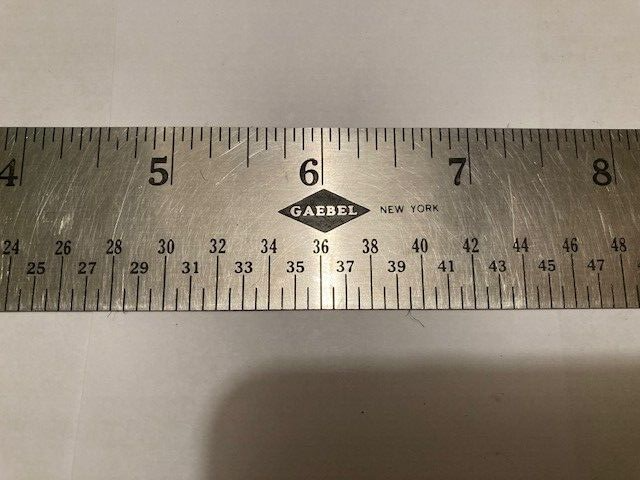 VINTAGE Gaebel #624 STAINLESS STEEL 12" Printers Ruler Inch Agate 6 ...