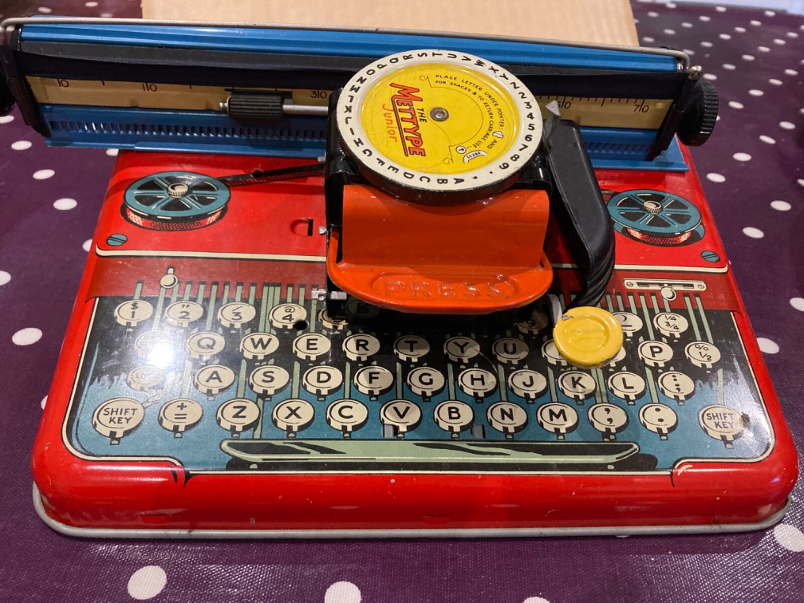 Mettype Junior Working Toy Typewriter and box 1950s Vintage | eBay UK