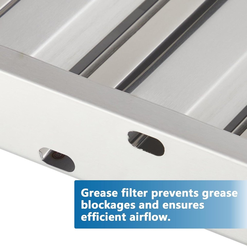 6 Pack Commercial Kitchen Exhaust Hood Filters 5 Grooves Range Hood ...