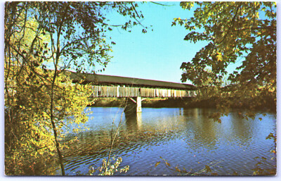 Postcard VT Bedell Covered Bridge Newbery Destroyed By Storm in 1979 J2 ...