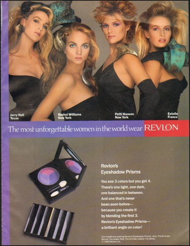 1989 Print Ad for Revlon Unforgettable Women Models Rachel Williams ...
