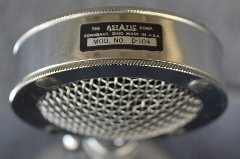 Vintage 50's Astatic Model D104 Microphone with G Stand | eBay