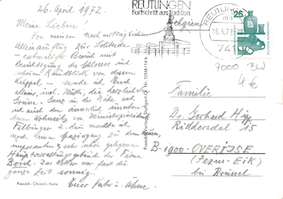 Schloss Solitude bei Stuttgart (Gerlingen) gl1972 156.786 | eBay