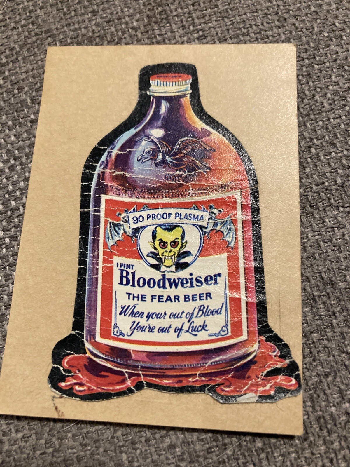 1975 Topps 15th Series Wacky Packages Bloodweiser And Bone Ami Card | eBay