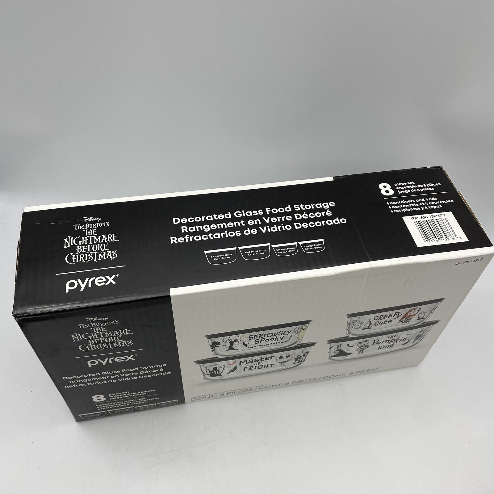 PYREX Disney the Nightmare Before Christmas Glass Bowls Set - 8 Piece ...