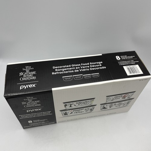 PYREX Disney the Nightmare Before Christmas Glass Bowls Set - 8 Piece ...