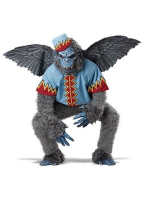 ADULT MENS EVIL WINGED MONKEY FLYING CHIMP WIZARD OF OZ HALLOWEEN ...