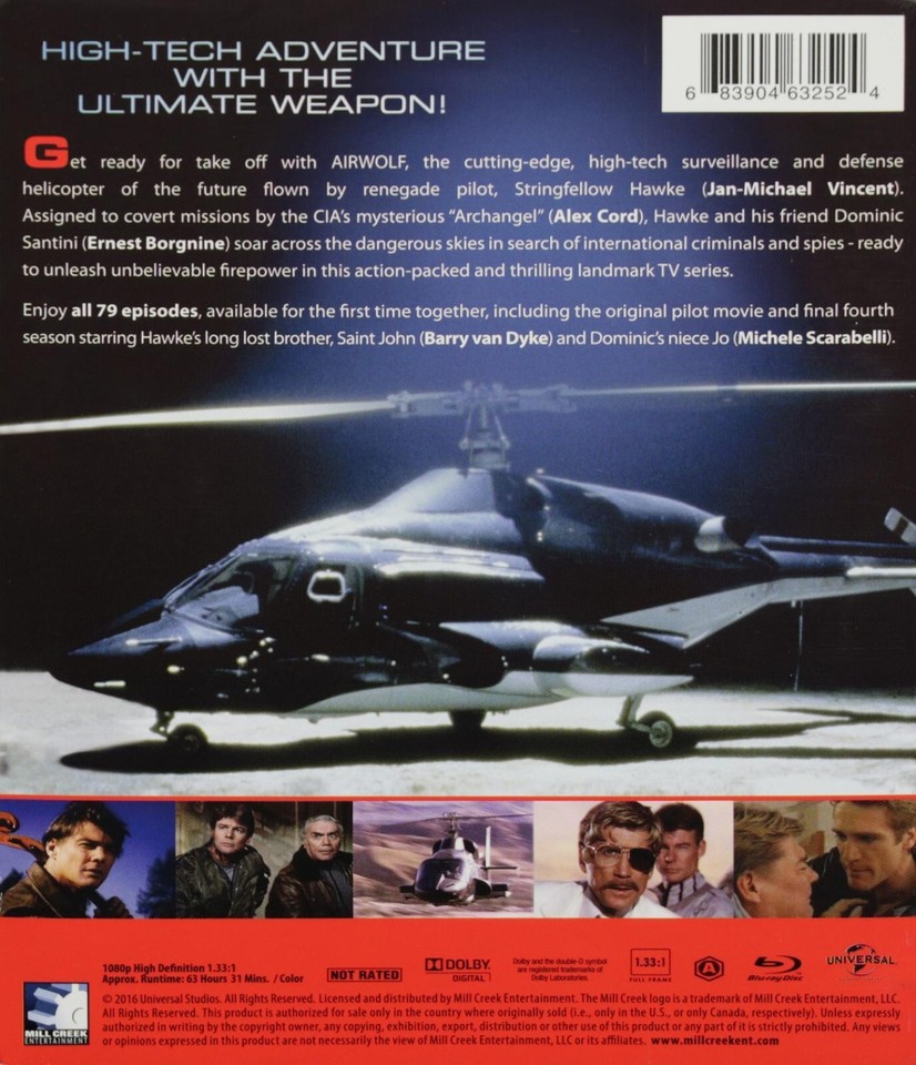 NEW Airwolf the Complete Series Blu-ray Jan-Michael Vincent Ernest ...