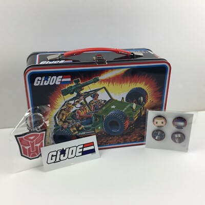 Funko TRANSFORMERS VS GI JOE Lunchbox + Pins + Keychain + Decal Sticker ...