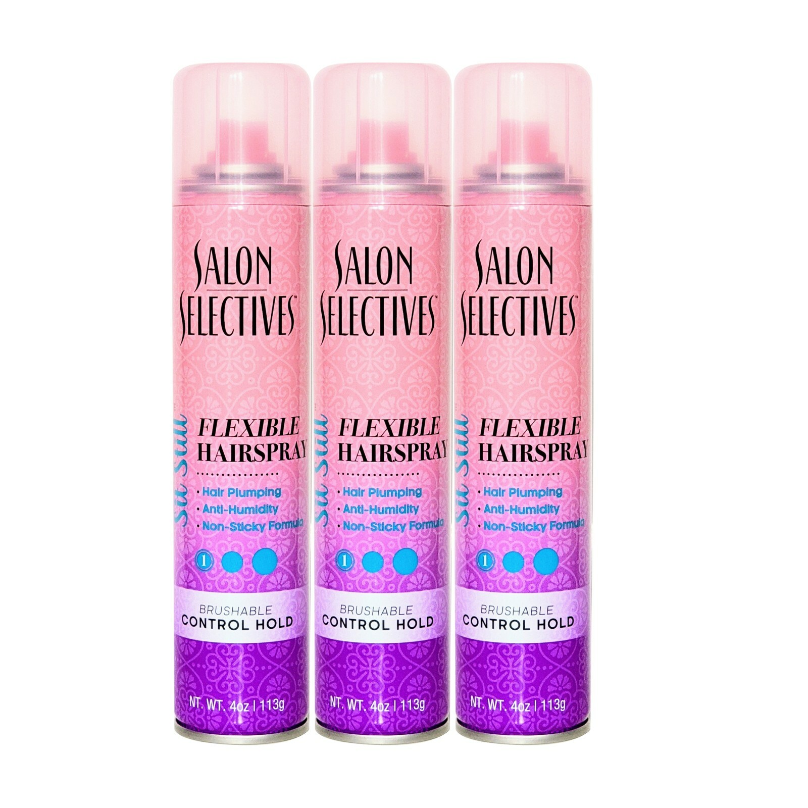 Salon Selectives Flexible Hair Spray, Brushable Hold #1 Sit Still, 4oz ...
