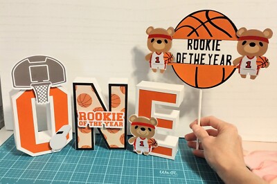 Rookie Of The Year Cake Topper And ONE Letters for basketball first ...
