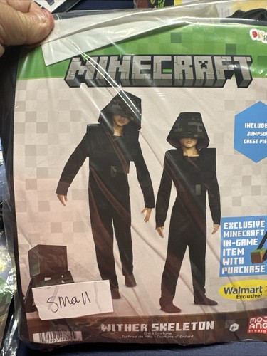 Boy Girl Halloween Costume Minecraft Wither Skeleton Small 6-7 New | eBay