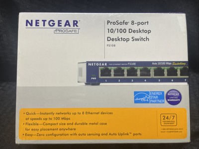 NETGEAR FS108 PROSAFE 8-PORT 10/100 MBPS FAST ETHERNET SWITCH URS3-4 | eBay