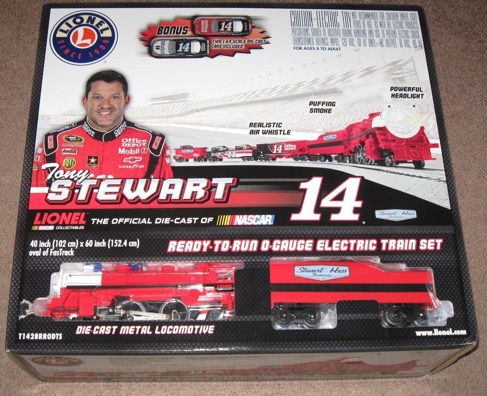 Lionel New Tony Stewart #14 NASCAR Train Set T1428TRAIN | eBay