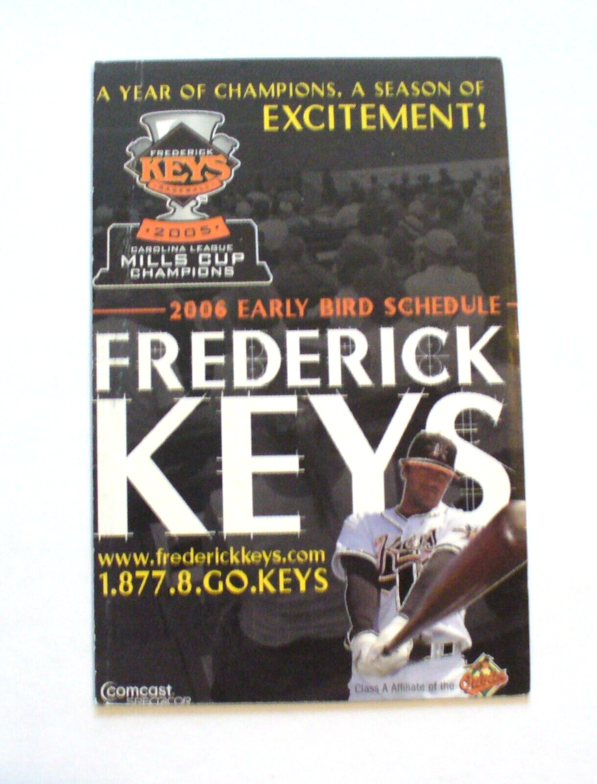 MILB - Frederick Keys "2006" Pocket Schedule (Early Bird) - NEAR MINT ...