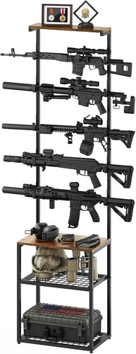 Rifle Gun Rack Wall Display Stand Storage Organizer Holder Holds up 5 ...