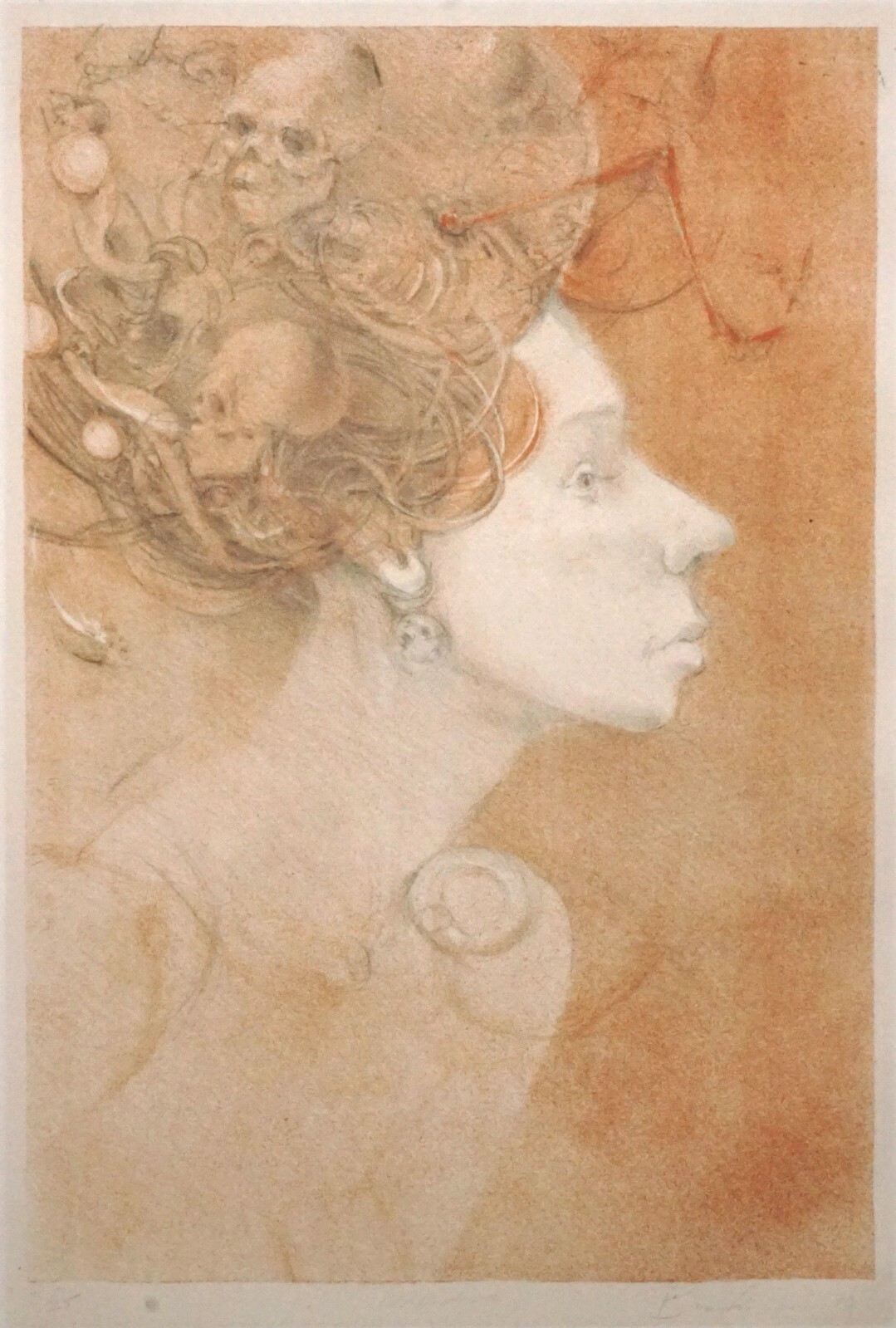 1973 Hawaii Litho Print 3/25 "Madusa" by Kenneth Wayne Bushnell (b.1933 ...