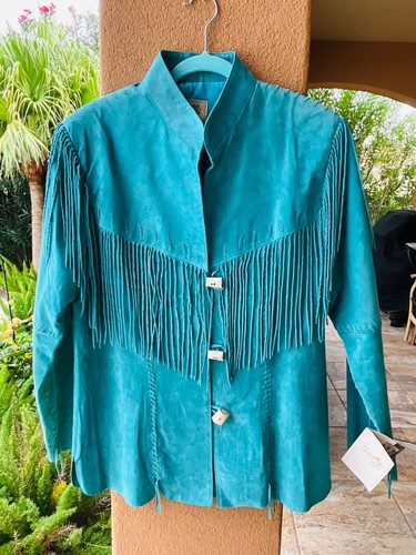 NWT GORGEOUS Scully Womens Cowgirl Fringe Turquoise Genuine Leather ...