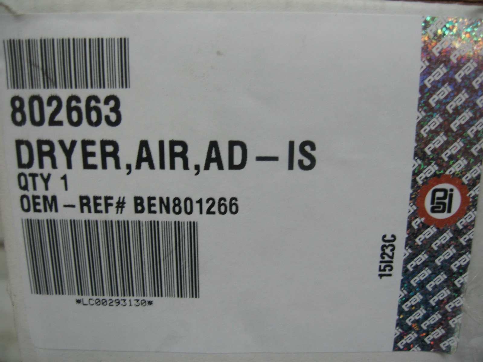 Bendix AD-IS Air Dryer PAI # 802663 Ref# 801266 5010696X 5010694 ...