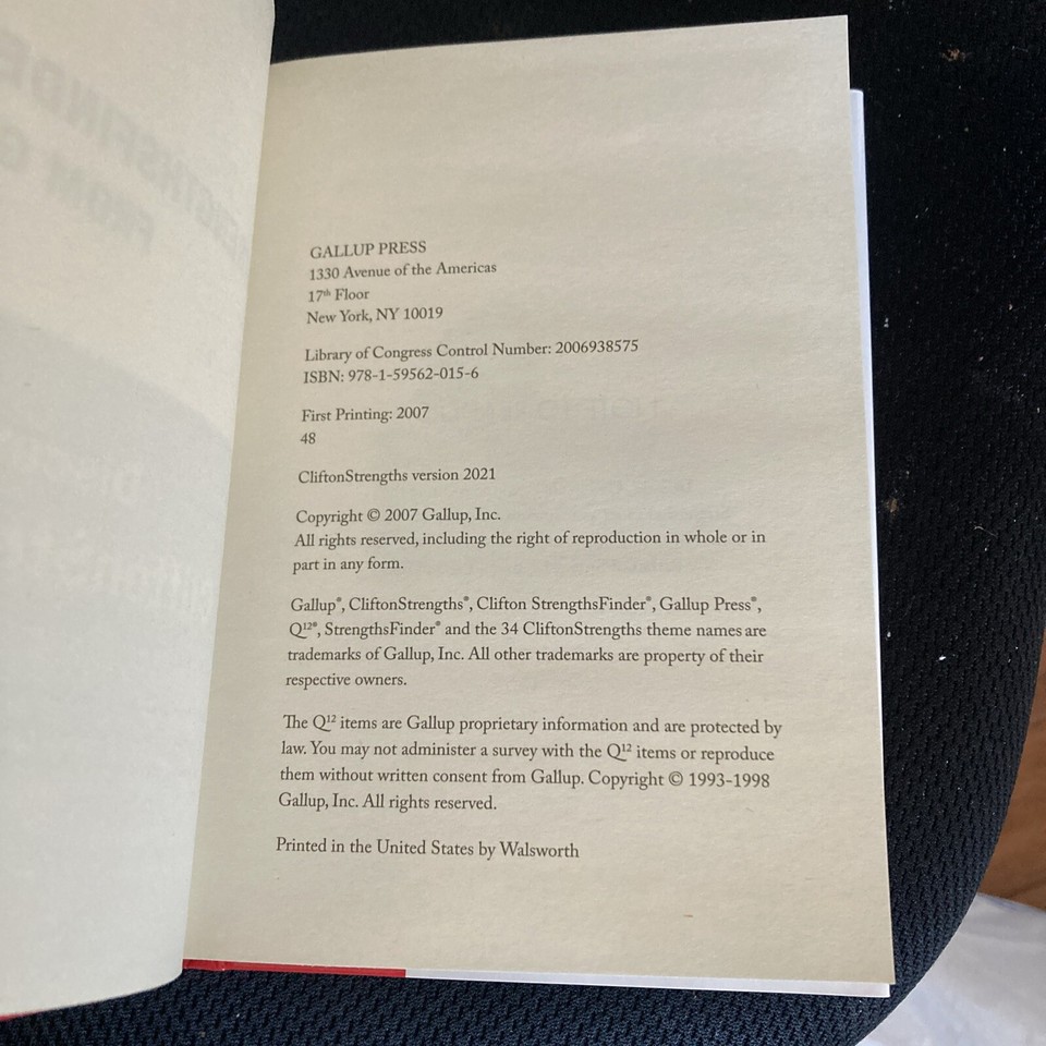 Strengths Finder 2.0 Book from Gallup and Tom Rath ~Sealed Access Code ...