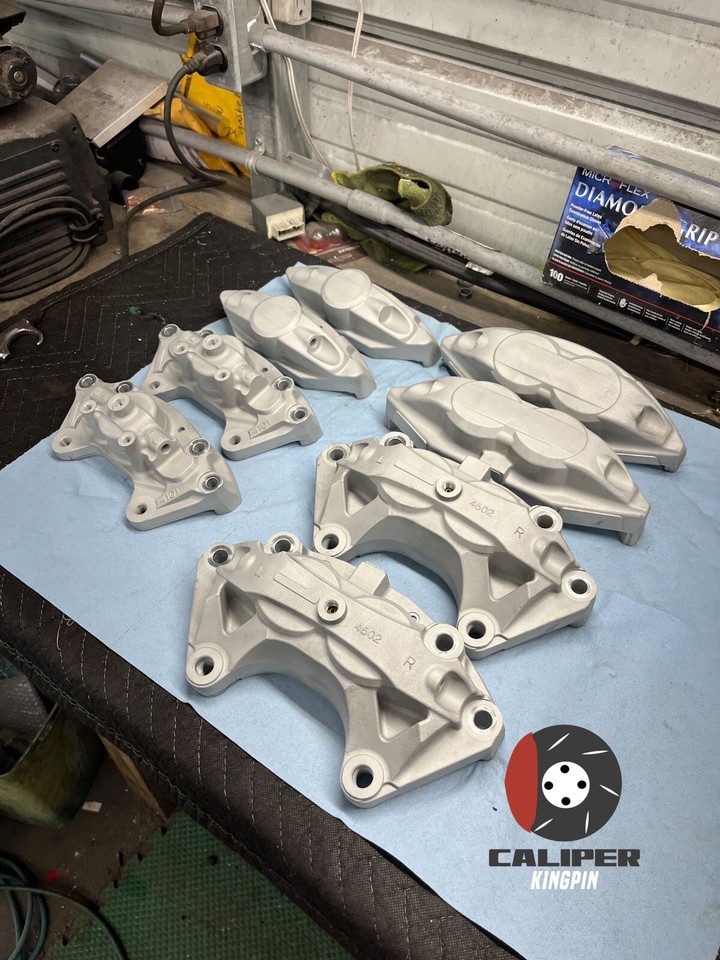 Akebono Big Brake Calipers Powder Coated Gloss Red OEM Nissan 370z ...