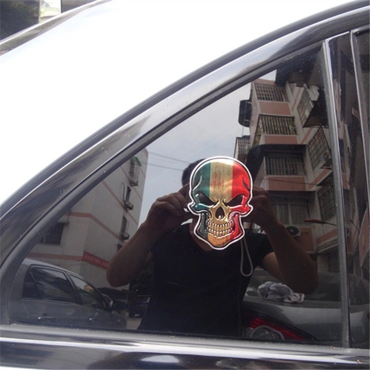 Metal 3D Skeleton Car Sticker Skull Flag Car Body Styling Motorcycle ...