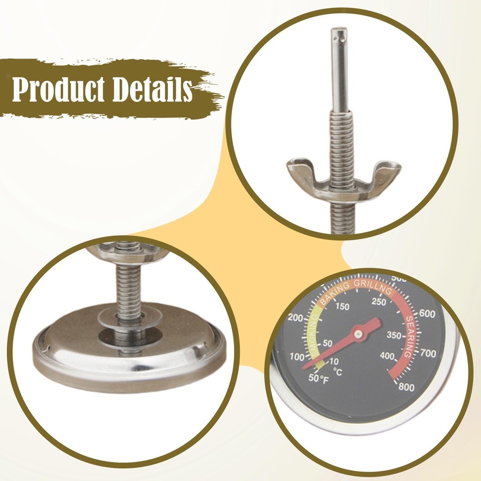 BBQ Thermometer Food Thermometer Fahrenheit and Heat Indicator ...