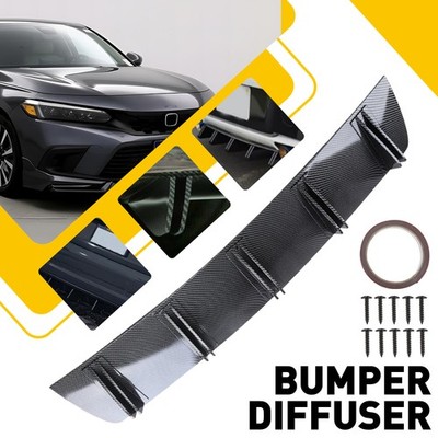 For Audi A3 A4 S4 S3 S5 B8 Rear Diffuser Carbon 10-Fin Bumper Splitter ...