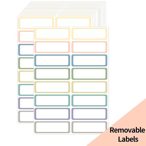 Removable Labels, Removable Colored Labels Stickers, Self-Adhesive ...