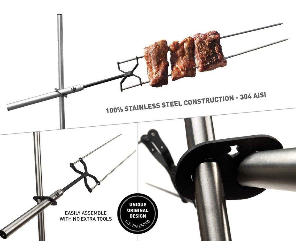 KANKA Rotisserie Grill Kit – Heavy Duty Portable Spit Roaster with Electric M... 742832872287| eBay