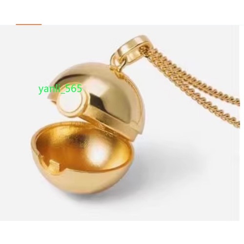 Birthday Present Pokemon Pokeball Gold Silver Poké Ball Alloy Pendant ...