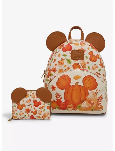Loungefly Disney Mickey Mouse Pumpkin Fall Treats Scented Mini Backpack ...