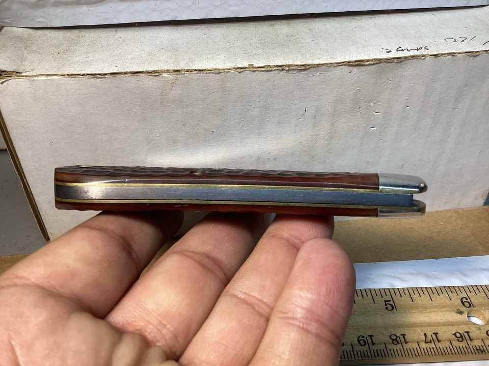 Vintage Case XX 61011 Beautiful Red Bone Hawkbill Knife. 1940-64 ...