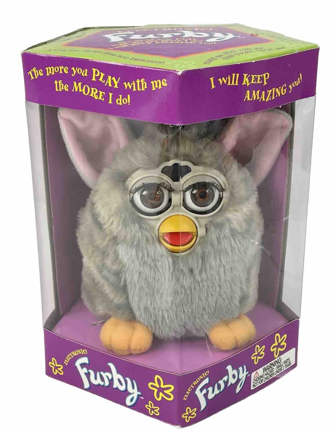 Furby 1998 Tiger Electronic SEALED BOX Gray 70-800 Vtg Silver Grey w ...
